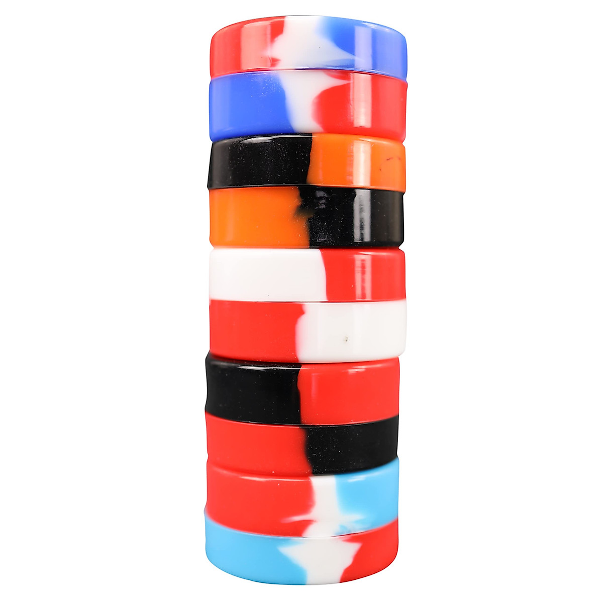 Iconikal Silicone Wax Oil Container Storage Cylinder, Random Colors, 22mL, 5-Pack
