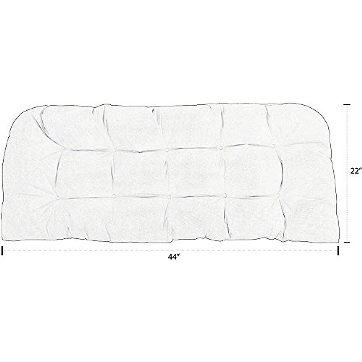 RSH Décor Indoor Outdoor Single Tufted Wicker Loveseat Cushion, (Large, Beachcrest Poppy Red Floral)