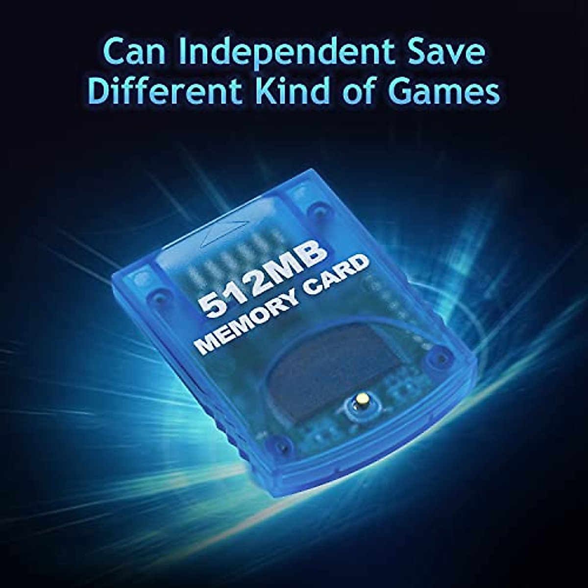 Mcbazel 512MB (8192 Blocks) Memory Card for Gamecube and Wii Console - Blue