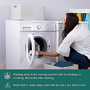 SLKQG Cloth Placemats Set of 6 - Double Thickened Easy to Clean Linen Style Fabric Placemats - Machine Washable Placemats- Heat Resistant Non-Slip Table Mats - 17.7x11.8 Inch(Linen, 6pcs)