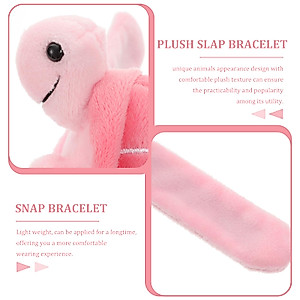 Abaodam Turtle Slap Bracelet Plush Animal Slap Band Toy Hugger Slap Bracelet Cute Wristband for Kids Birthday Party Favors Pink, 10X7.5CM, WJ60386LPW37K722T