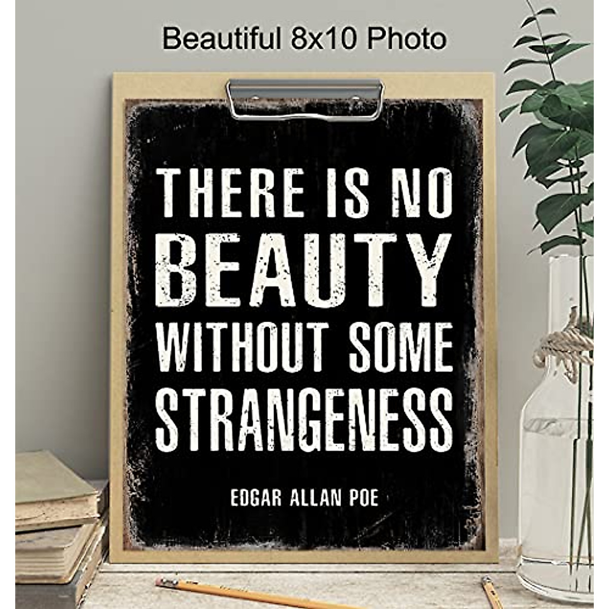 Edgar Allan Poe Quote Art Print - Goth Room Decor Poster Sign - Decoration for Living Room, Bedroom, Office, Apartment - Cool Unique Gift - Funny Sayings for Wall Decor - Gothic Home Decor Picture