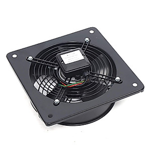 DNYSYSJ 10 Inch Through Wall Exhaust Fan, 120W 1088CFM 2600 RPM High Airflow Low Noise, Explosion-Proof Ventilation Extractor Fan Axial Fan for Kitchen, Basements, Garage, Warehouse and Workshop