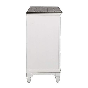 Liberty Furniture Industries Allyson Park 8 Drawer Dresser, W66 x D19 x H38, White