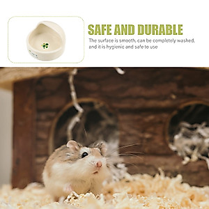 Hamster Food Bowl Hamster Food Holder Pet Feeding Bowl -Falling Pet Bowl Pet Food Bowl Rabbit Feeder Guinea Pig Bowl Multi-Function Pet Bowl Small Pets Food Container