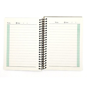 Small Spiral Notebook, 240 Lined Pages, A6 Size Wide Ruled Paper, Recycled Hard Cover - GoldenSunny