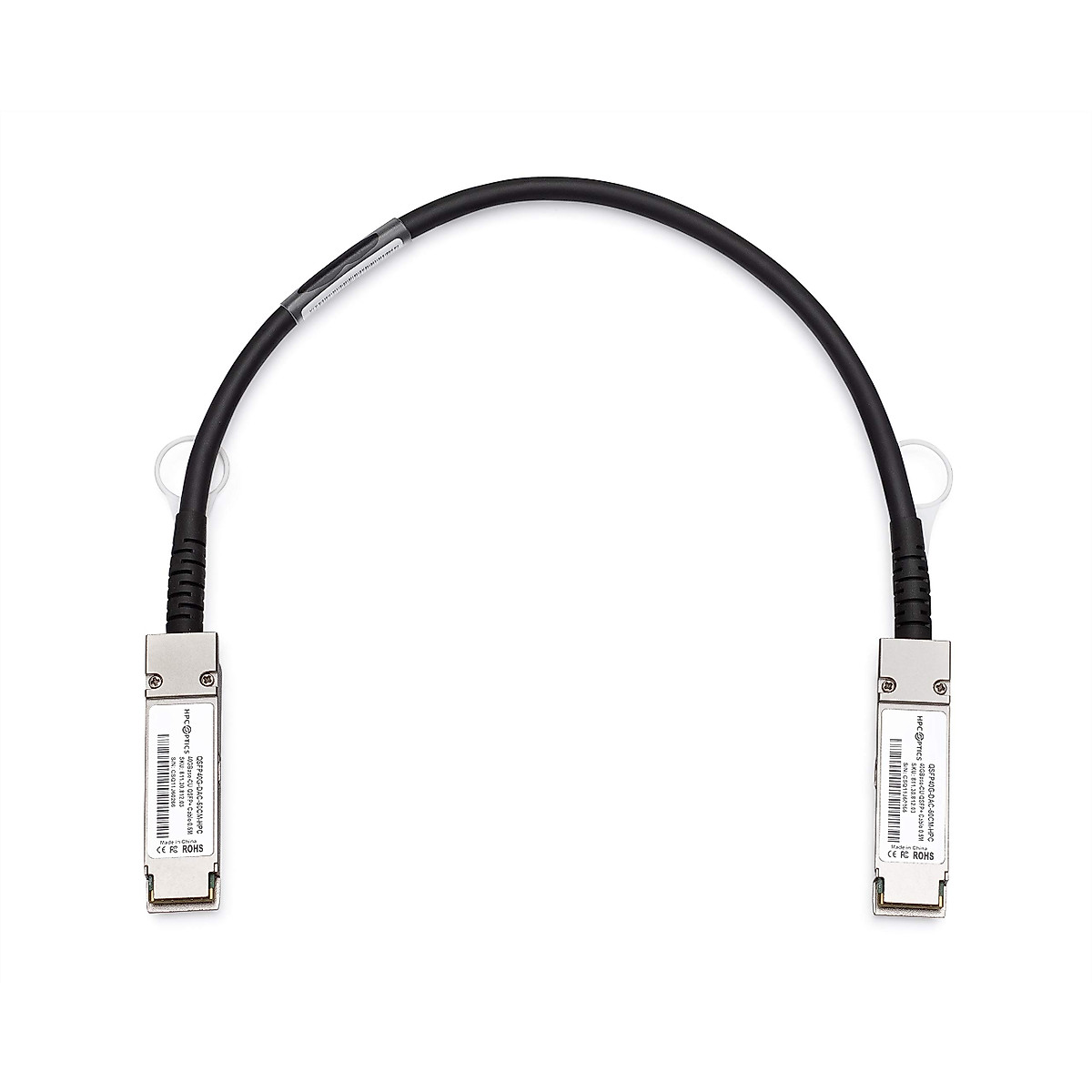 HPC Optics Compatible with Meraki MA-CBL-40G-50CM QSFP+ to QSFP+ Twinax Stacking Cable | 40G 0.5M 50cm Passive DAC MA-CBL-40G-50CM-HPC