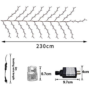GOESWELL Enchanted Flexible LED Willow Vines for Christmas Room Decor, 7.5FT Lights for Walls and Bedrooms (No Remote)