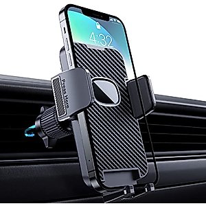 CINDRO Car Phone Holder Mount [Upgraded Hook Clip] Air Vent Phone Holder for Car [Thick Case Friendly] Universal Air Vent Clip Cell Phone Holder Fit for All iPhone Android Smartphones