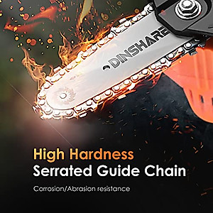 Mini Chainsaw - Cordless Electric 4 Inch Chain Saw W/ 20V 2000mAh Battery & Charger, Safety Lock & 90° Baffle, Handheld, Lightweight & Easy Carry For Outdoor Use - Tree/Branches/Wood Cutting/Trimming