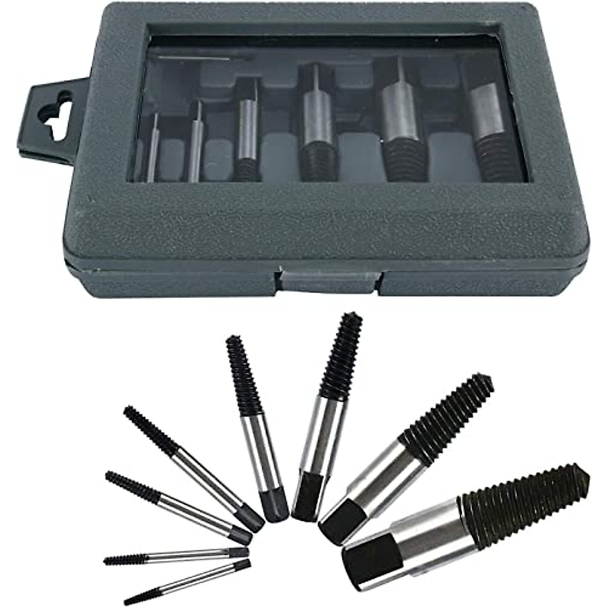 FreeTec 8pcs Water Pipe Screw Extractor Set, Damaged Screw Broken Bolt Remover Set