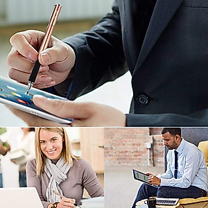 Mixoo Capacitive Stylus Pen, Disc & Fiber Tip 2 in 1 Series, High Sensitivity and Precision, Universal for ipad, iPhone, Tablets and Other Touch Screens, Model: Rose Gold