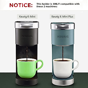 Gevoli K Cup Organizer for Single Serve Keurig K-Mini and K Mini PLUS Coffee Makers - Space Saving Modern Acrylic Kcup Pod Holder (10 Pod Capacity)