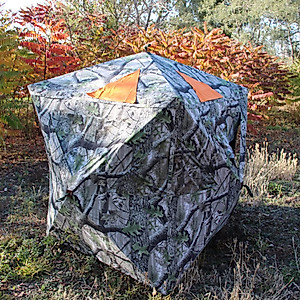 KHAMPA Blaze Orange Safety Blind Panels Hunting Safety - Magnetic - includes Carrying Bag - 15 3/4 inch per Side - More Than 100 sq in per Panel - Set of 4