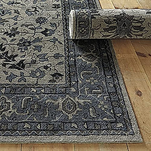 Hand Tufted Traditional Wool Area Rugs by Allen Home - Durable - 100% Wool - Living Room, Dining Room, Bedroom, and Entryway Area Rugs - 8’ x 10’ - Cabrina Gray