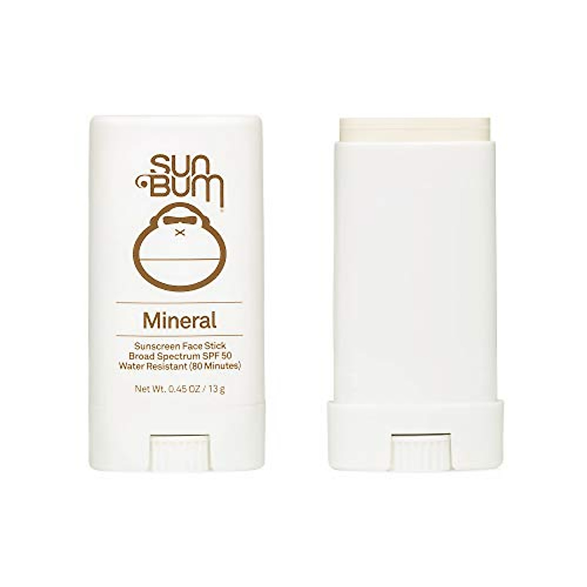 Sun Bum Mineral SPF 50 Sunscreen Face Stick | Vegan and Reef Friendly (Octinoxate & Oxybenzone Free) Broad Spectrum Natural Sunscreen with UVA/UVB Protection | .45 oz