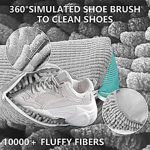 Dymeist 2pcs Shoe Wash Bag Home Machine Washing Anti-Distortion Shoe Wash Bag Reusable Shoe Bag Care Bag(Grey and Yellow)