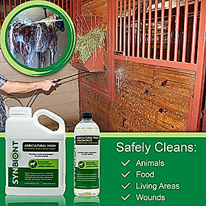 SYNBIONT AGRICULTURAL WASH Ag Wash: 32 .oz Concentrate Horse Shampoo pet Supplies Dog Shampoo Horse tack wash