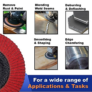 WA 3PCS - 4 1/2"x7/8" Curved Edge 60# Fillet Weld VSM Ceramic Flap Discs Sanding Disc Grinding Wheel for Angle Grinder Metal/Stainless Steel 4 1/2 Inch Grit 60