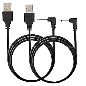 Smays Charging Cable Compatible with Lush 2 - USB DC 2.5mm Charger Cord Black (2-Pack)