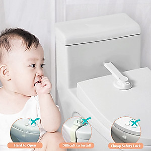HAO JIE HAOJIE closestool lid safety lock There are two products in one package that cant be opened by children It doesnt need to use any tools and is easy to operate It is suitable