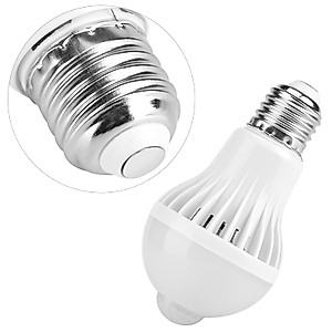 Keenso 7W E27 Motion Sensor Light Bulb, Smart Infrared Sensor PIR LED Bulbs, Auto On/Off Night Light for Outdoor Indoor Stairs Garage Corridor
