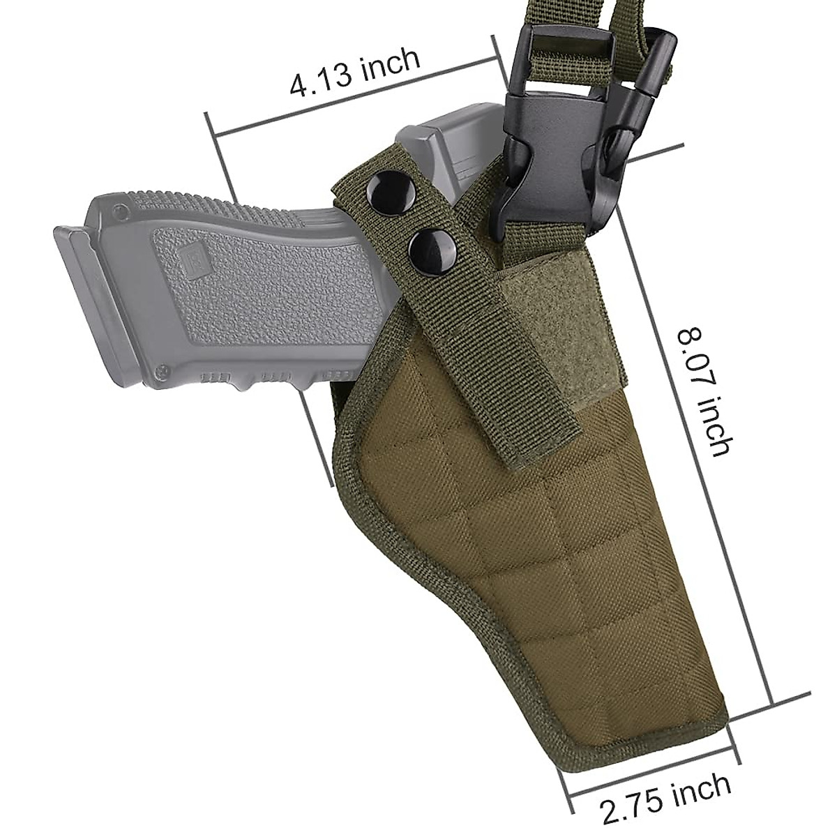 Shoulder Holster Xaegistac Airsoft Holsters General Vertical Gun Holster Adjustable for Most Kinds of Pistols (Khaki)