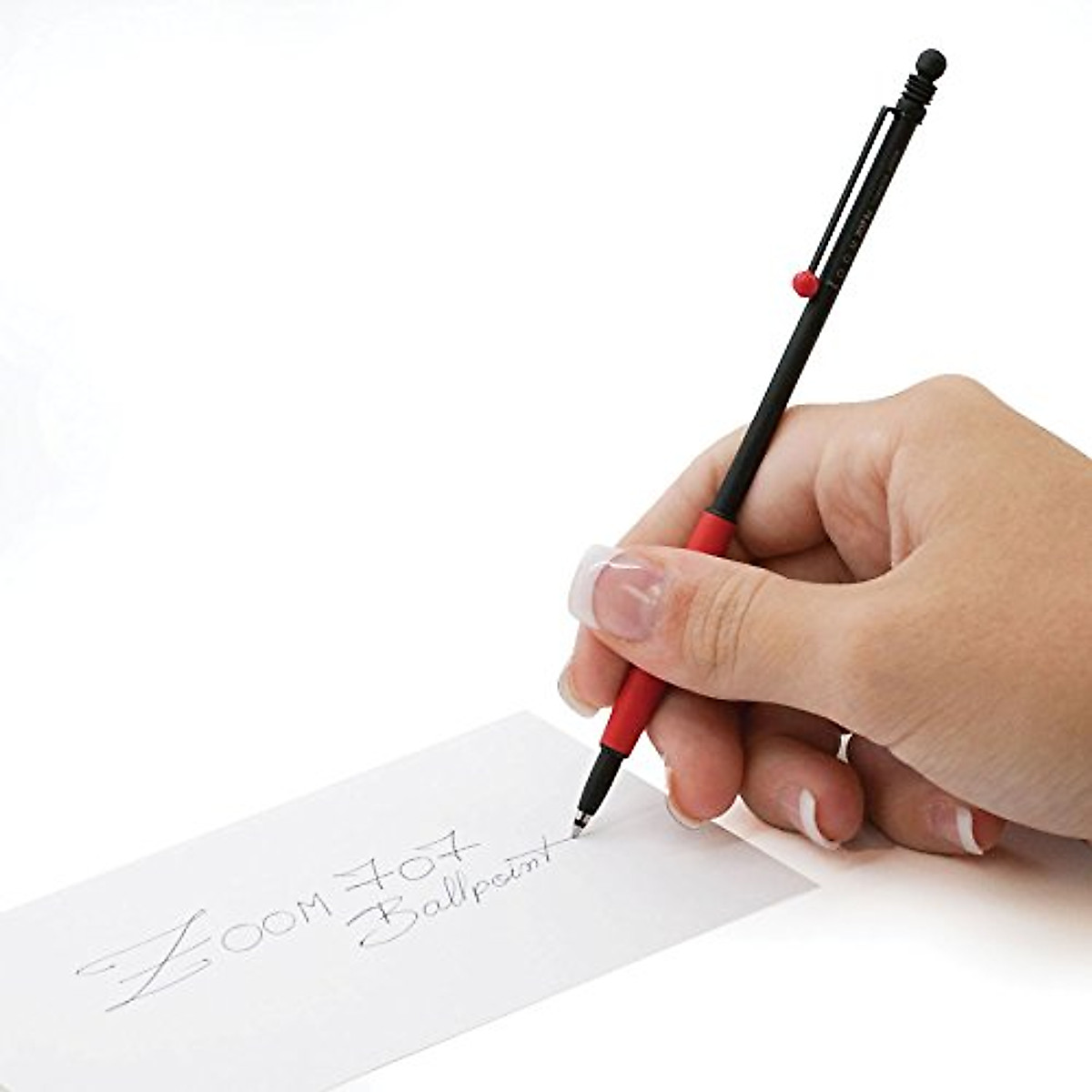 Tombow Zoom 707 Ballpoint Pen, Black/Red, 1-Pack