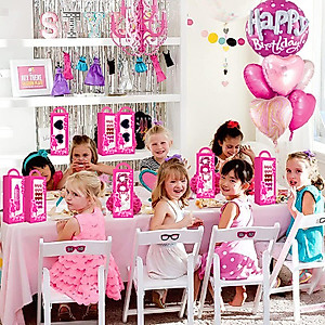 XIAMOOR 16 Pack Hot Pink Girl Party Favor Boxes Princess Theme Party Favors Bag Hot Pink Gift Box Goodie Bag Candy Treat Boxes Pink Birthday Bachelorette Party Decorations Supplies For Girls Women