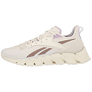 Reebok Women's Zig Kinetica 3.0 Sneaker, Chalk/Taupe/Purple Oasis, 6.5