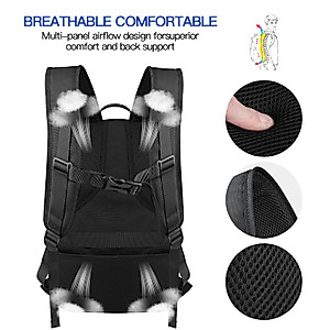 ZMMMA Extra Large Backpack, 50L Travel Backpack, 17 inch Laptop Backpack for Men, TSA Approved Heavy Duty Backpack with USB Charging Port, Anti Theft Backpack for Business Work College, Black