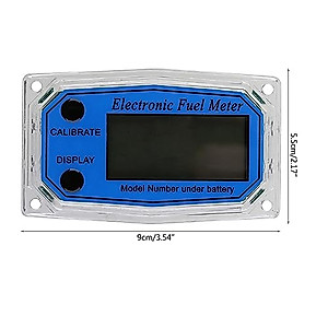 Flow Control Meter for Flow Meter Digital Oil Fuel Flow Meter, Mini Pump Flow Meter Fuel Die Sel Counter Meter Display Chip Useful Display Used in Petroleum,Food, Etc.