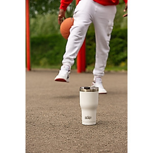 Beast 30 oz Tumbler Stainless Steel Vacuum Insulated Coffee Ice Cup Double Wall Travel Flask (Arctic White)