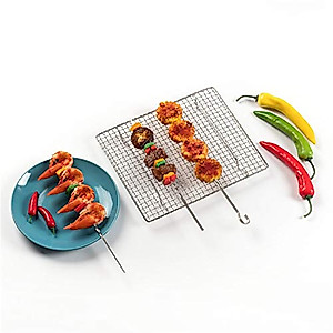 InBlossoms 304 Stainless Steel Cooling Rack Versatile Baking Rack Heat Resistant Rust Proof Sturdy Grate 5.9"*5.9"