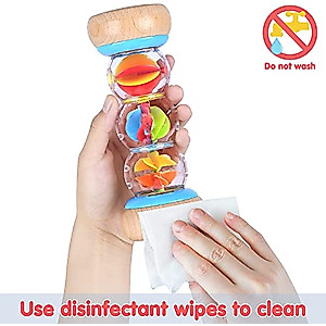 Rainmaker - 7 inch Wooden Rain Stick Montessori Toys for Babies 6-12 Months,Baby Rattle Shaker Sensory Developmental Toy,Raindrops Musical Instrument baby musical toys for 1 year old toddler kids