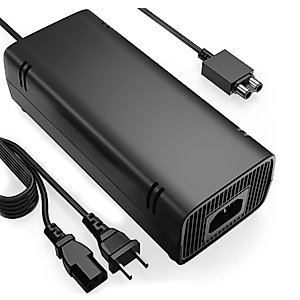 YCCTEAM AC Adapter for Xbox 360 Slim, Power Supply with Cord Replacement Charger Power Brick for Xbox 360 Slim Console Low Noise Version