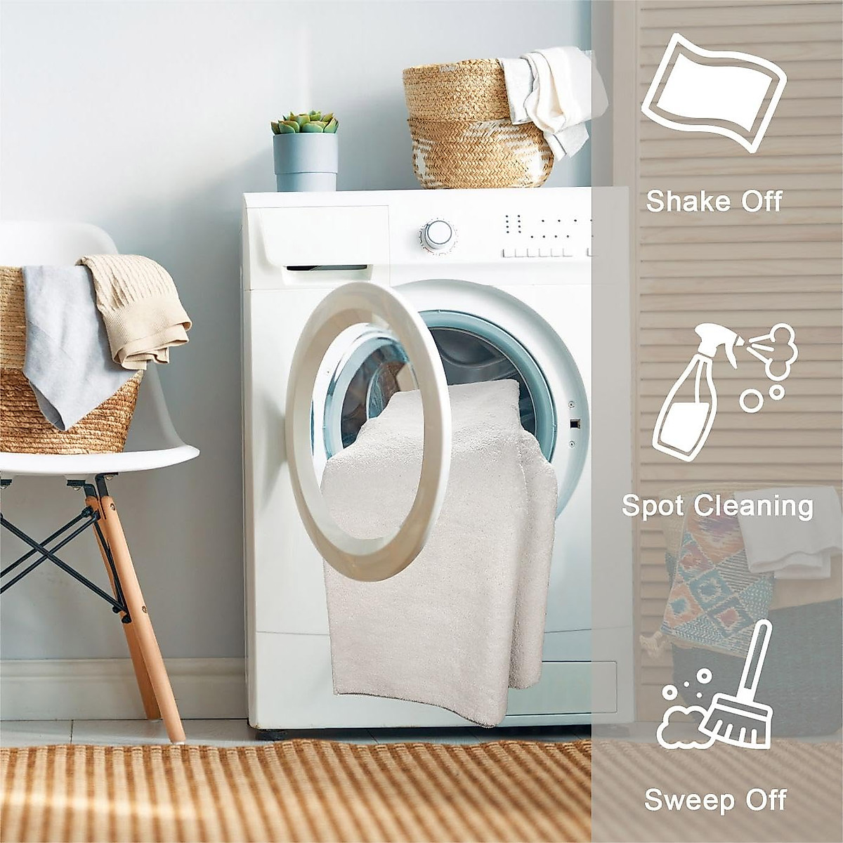 LIVEBOX Princess Pink Rug 3x5 Feet,Fluffy Rug for Girls Bedroom, Cute Furry Rug for Baby Kids Nursery Room, Non Shedding and Non Slip Washable Rug Shaggy Carpet for Living Room Teen Dorm