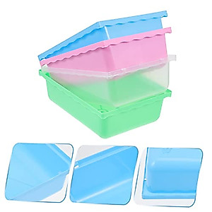 POPETPOP Chinchilla Cage Accessories Plastic Bins 4pcs Hamster Cage Tray Hamster Cages Small Pet Cage Supplies Plastic Tray Hamster Supplies Plastic Chassis Guinea Pig Bedding Plastic Trays
