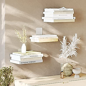 Umbra 330639-560 Conceal Floating Bookshelf, Set of 3, Small, Silver