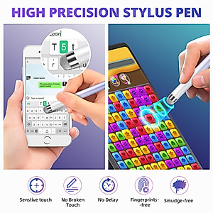 Long Stylus Pen for Touch Screen [3Pcs Mesh tip Precise Touch] Universal Stylist Pen for iPhone iPad Chromebook Capacitive Digital Drawing Fine Point Styluses