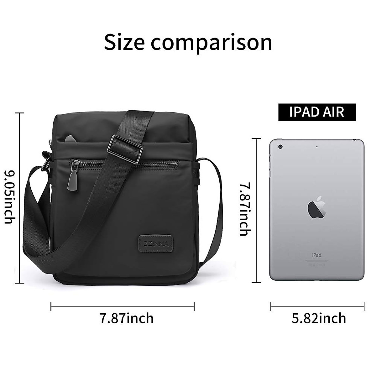 ZZINNA Messenger Bags for Men - Small Crossbody Bags for Women