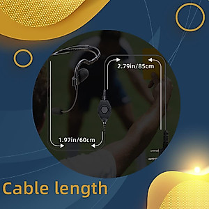 Retevis Adjustable Overhead Walkie Talkie Headset,Boom Mic, for Referee,for RT22 RT68 RT21 H-777 RT86 RT19 RB26 RB45,Compatible with BAOFENG UV-5R Kenwood Two-Way Radio,2 Way Radio Headset(1 Pack)