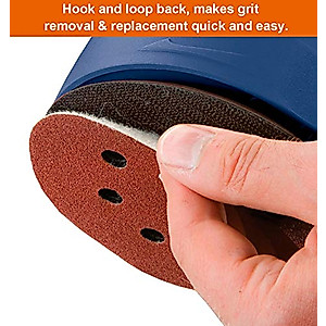 60Pcs Sanding Discs 5 Inch 8 Holes, 1000/800/600/400/320/240 Grit Sandpaper for Random Orbital Sander