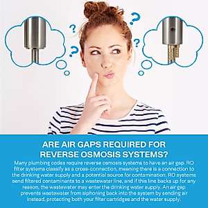 SpiroPure Air Gap RO Faucet, Brushed Nickel/Satin Nickel, Reverse Osmosis Replacement Water Filter Faucet, 3-Line Filtered Faucet, SP-FC210-NK