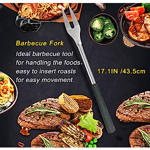 POLIGO 7PCS Golf-Club Style BBQ Tools Set Grilling Tools with Rubber Handle - Stainless Steel Grill Accessories for Outdoor Grill Set Premium Grill Utensils Set Fathers Day Birthday Gifts for Men Dad