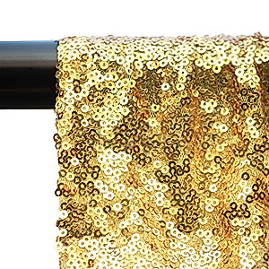 Gold Sequin Backdrop Curtains 4 Panels 2FTx8FT Wedding Photo Backdrop Glitter Birthday Bridal Party Curtains Sparkle Background Drapes Parties Decor Curtains