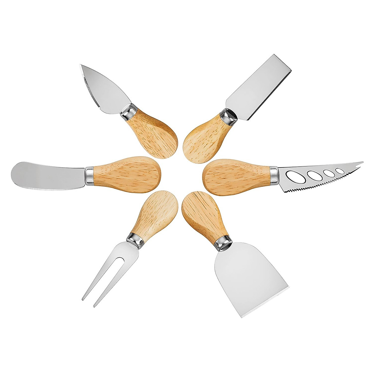 Cheese Knives Set - Cheese Knife, Cheese Spreader, Cheese Fork, Cheese Slicer, Cheese Cutter, Butter Knife – 6PCS Mini Stainless Steel Cheese Knives - Cheese Knife Set for Charcuterie Board