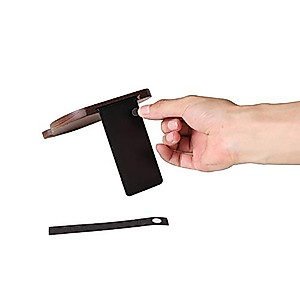 Muso Wood Bookends for Shelves, Decorative Book Ends for Children, Non-Skip Wooden Bookends for Office/Home/School (Walnut 1 Pair)