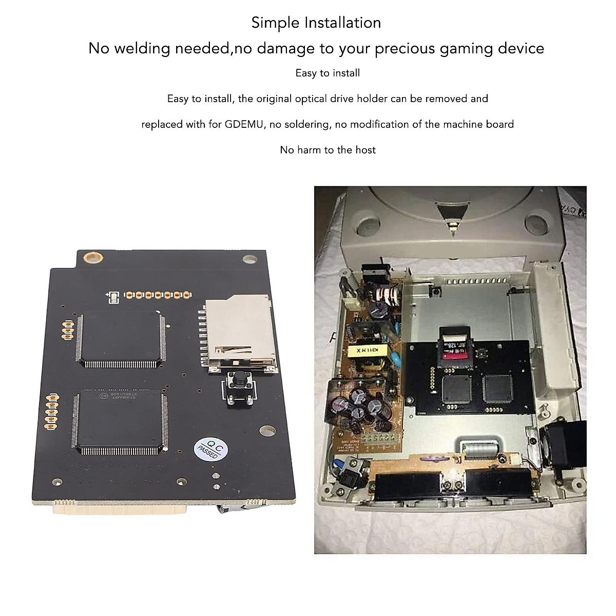 Optical Drive Simulation Board, Simulation Board Card Heat Dissipation Optical Drive Simulation Board for GDEMU Game for SEGA Dreamcast