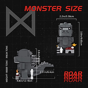 VONADO Dinosaur Building Blocks - Action Figure Monsters from Monster Series Toys, Educational Mini Tyrannosaurus Building Toys, Creative Play Building Bricks Set for 6+ Kids Gift(220 PCS)